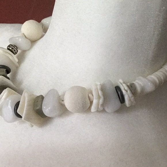 Jewelry | Creamwhite Stone And Shell Necklace | Poshmark